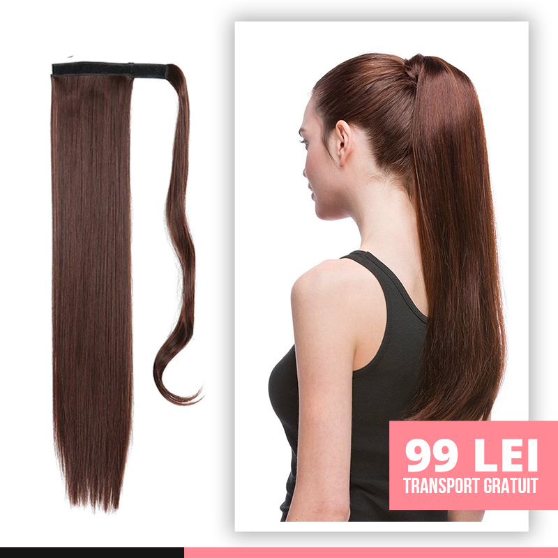 Coadă de păr sintetică Șaten alună